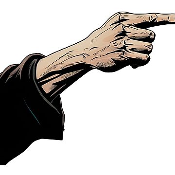 "Retro 50s Comic Book Hand Pointing Finger" Art Board Print for Sale by ...