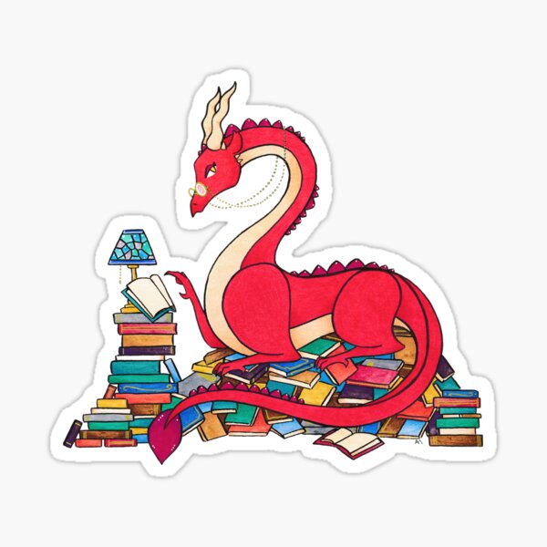 Book Dragon Stickers | Redbubble