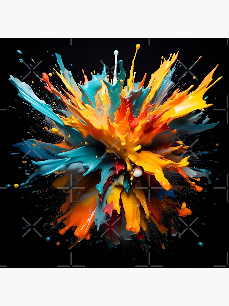 "vibrant color paint explosion art print" Art Board Print for Sale by ...