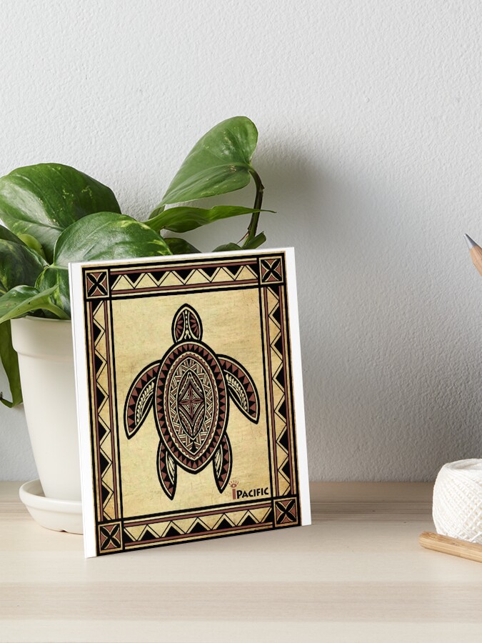 "turtle siapo tapa cloth ipacific" Art Board Print for Sale by David ...