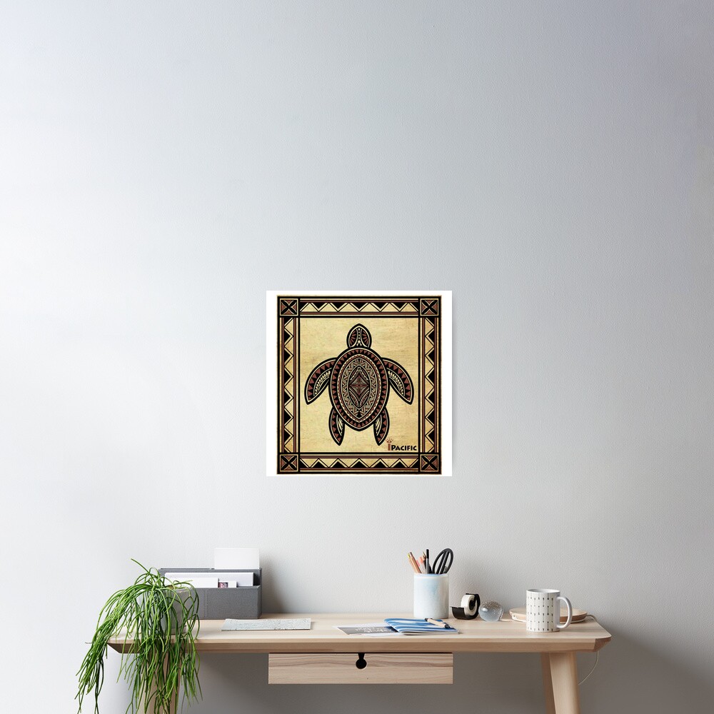 "turtle siapo tapa cloth ipacific" Art Board Print for Sale by David ...