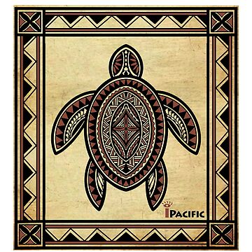 "turtle siapo tapa cloth ipacific" Art Board Print for Sale by David ...