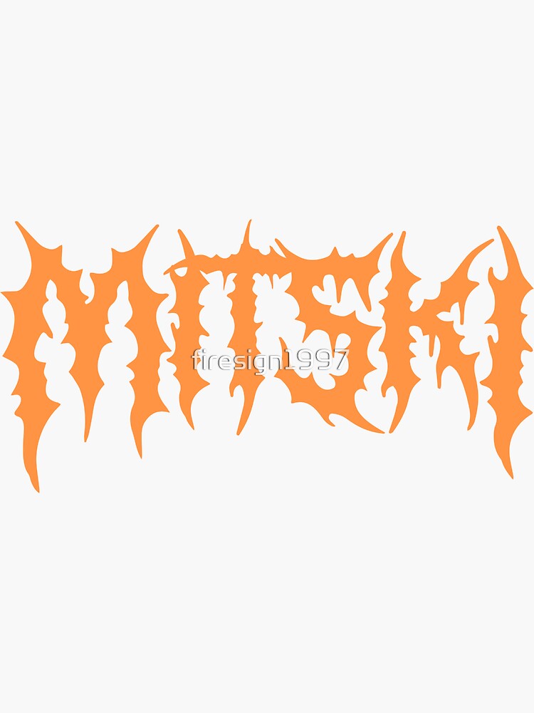 "MITSKI in metal font (orange)" Sticker for Sale by firesign1997 ...