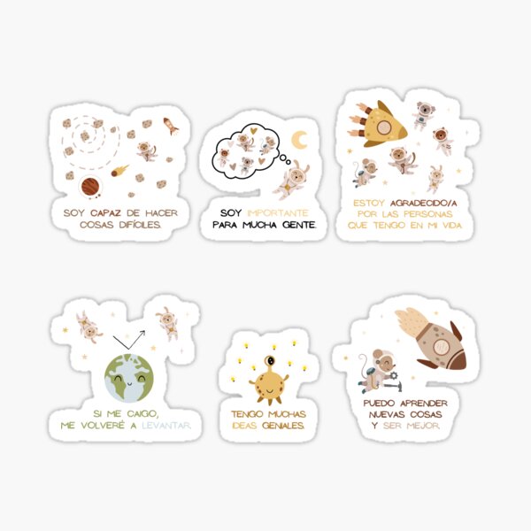 "Space and planets theme children positive affirmation " Sticker for ...