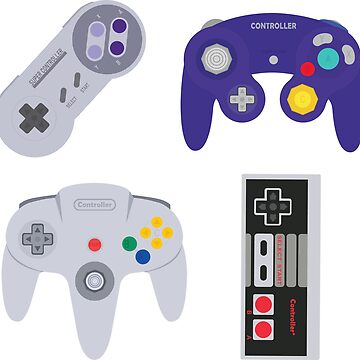 "Retro Controllers Stickersheet" Sticker for Sale by StarryGems | Redbubble