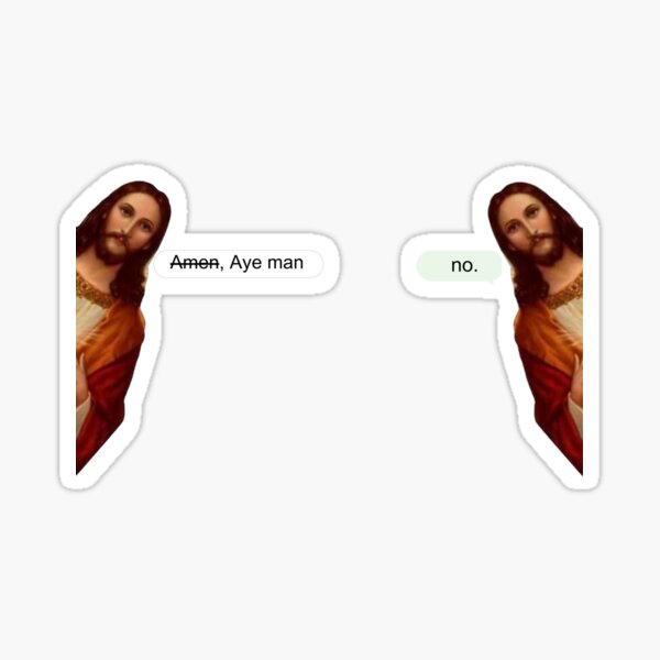 "jesus meme" Sticker for Sale by MadPaul | Redbubble