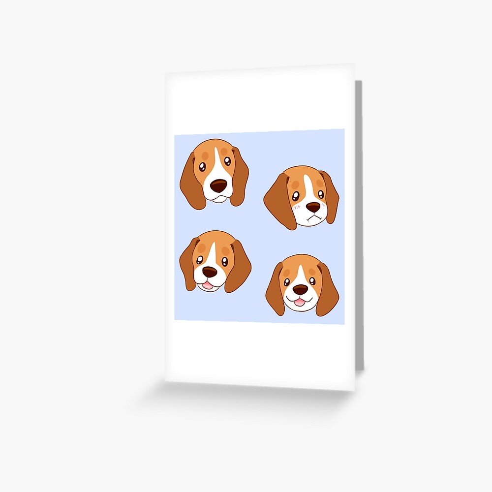 "Cute beagle dog face pack" Sticker for Sale by Yaragold | Redbubble