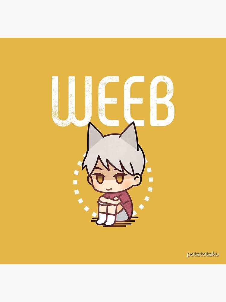 "Anime Meme Series: Weeb " Pillow for Sale by potatotaku | Redbubble