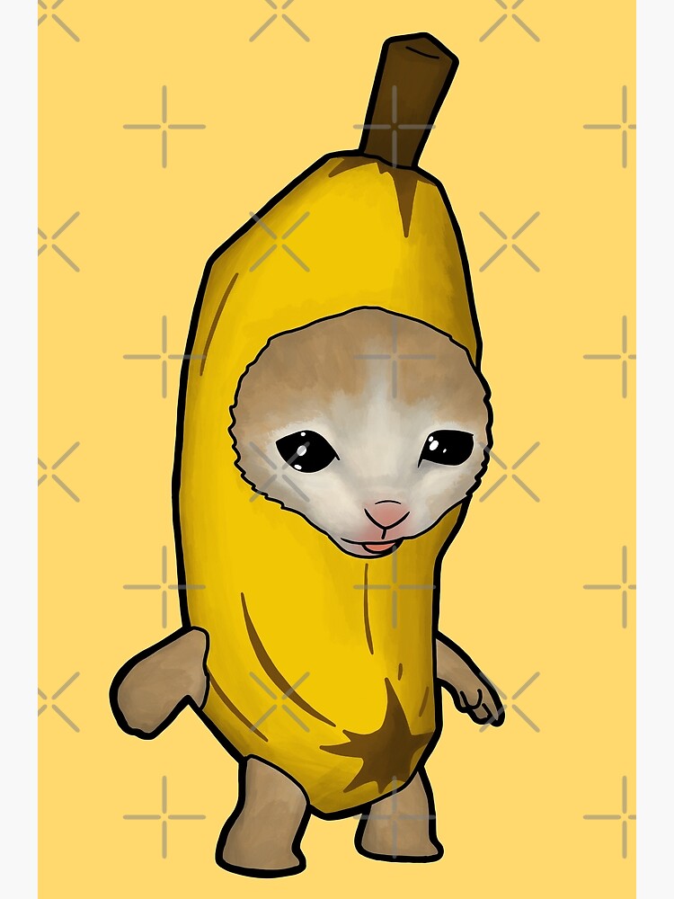 Póster for Sale con la obra «Meme artístico del gato banana» de ...