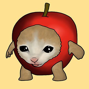 "Arty apple banana cat meme" Sticker for Sale by sivelobanova | Redbubble