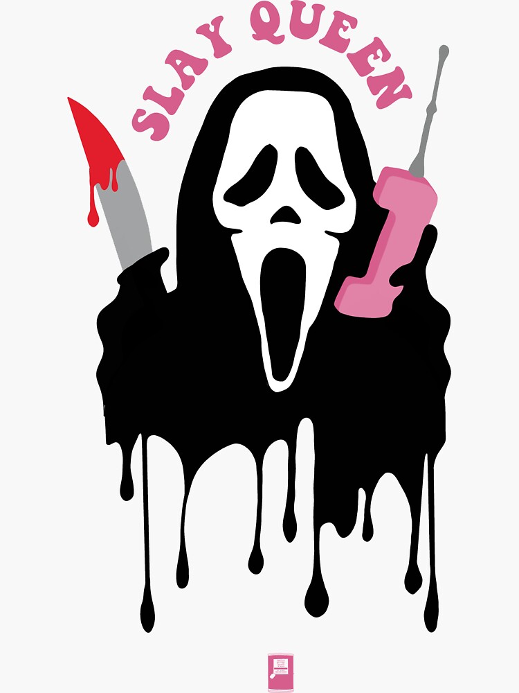 "Slay Queen - Ghostface Scream" Sticker for Sale by butterbeansktch ...
