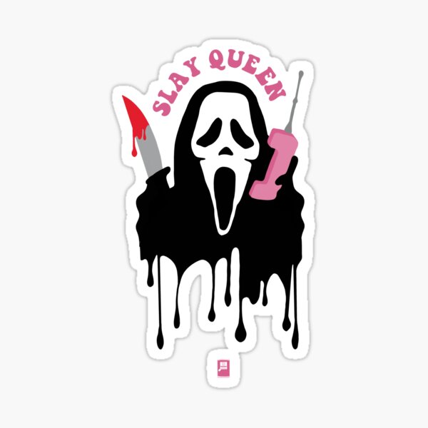 "Slay Queen - Ghostface Scream" Sticker for Sale by butterbeansktch ...
