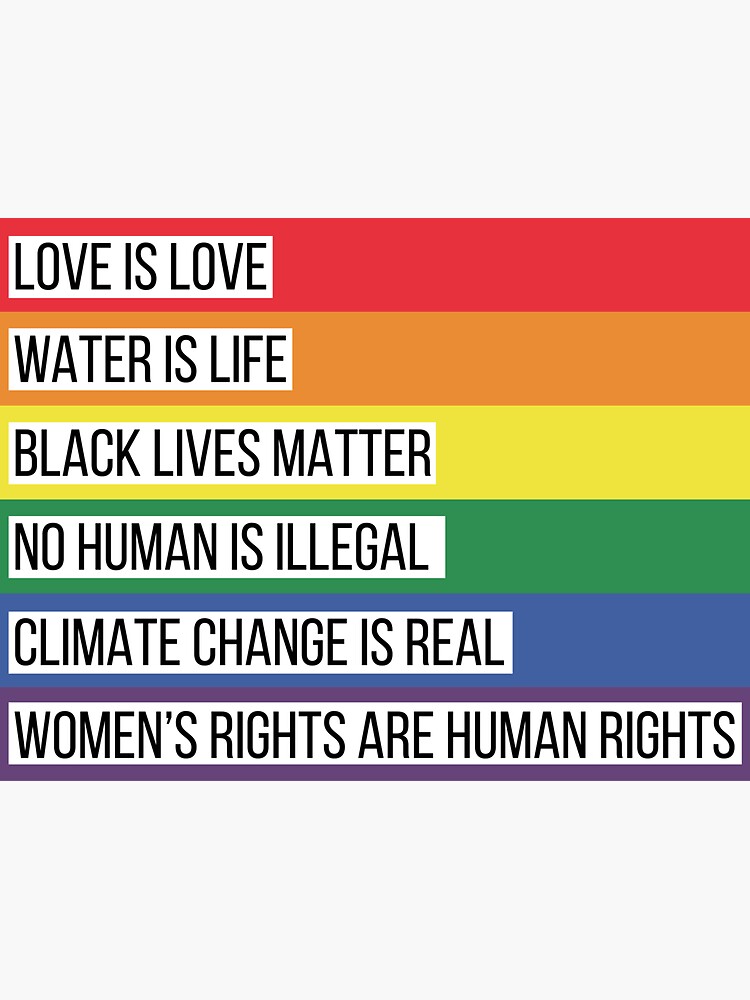 "Intersectionality Rainbow Advocacy Flag" Sticker for Sale by ...