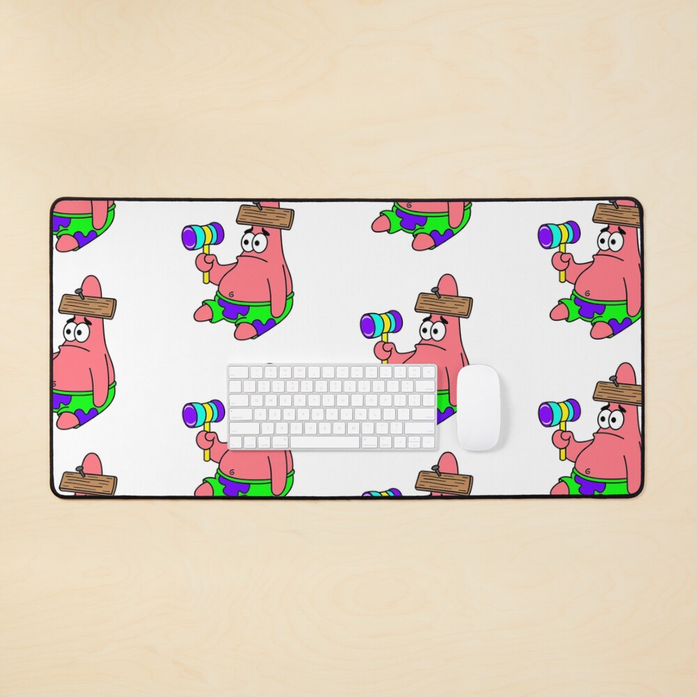 "Patrick Star Hammer, Patrick Star Hammer and wood in the Head" Sticker ...