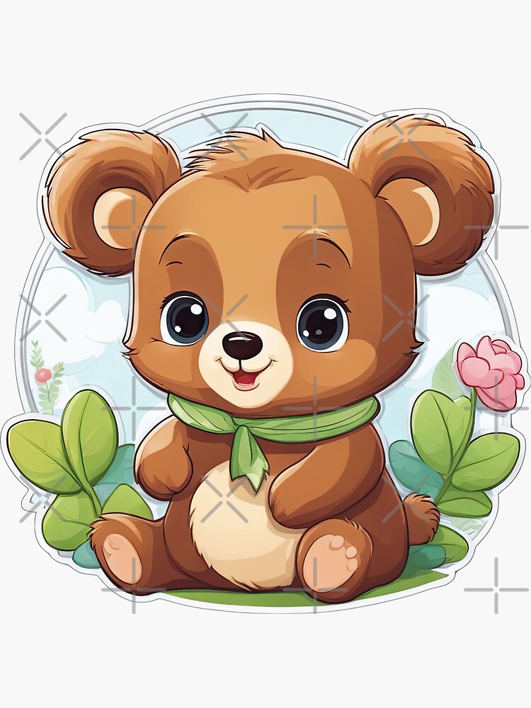 "Cute Baby Bear, Bubu, Teddy Bear" Sticker for Sale by Bilisik | Redbubble