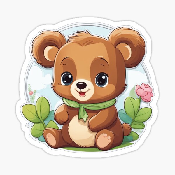 "Cute Baby Bear, Bubu, Teddy Bear" Sticker for Sale by Bilisik | Redbubble