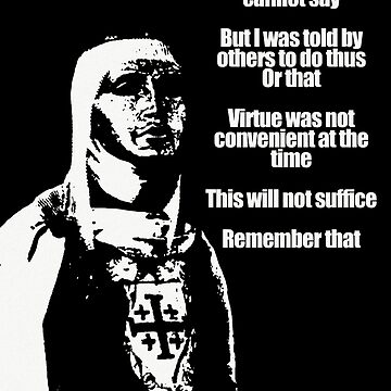 Póster for Sale con la obra «Frases de Balduino IV de Jerusalén» de ...