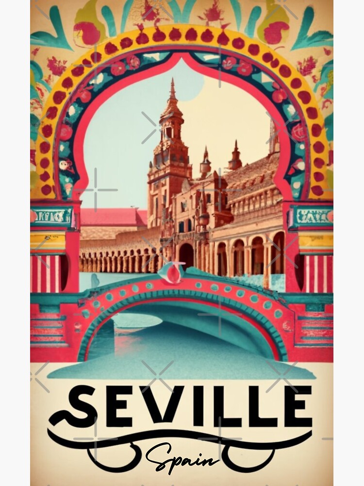 "A Vintage Travel Art of Seville - Spain " Sticker for Sale by ...
