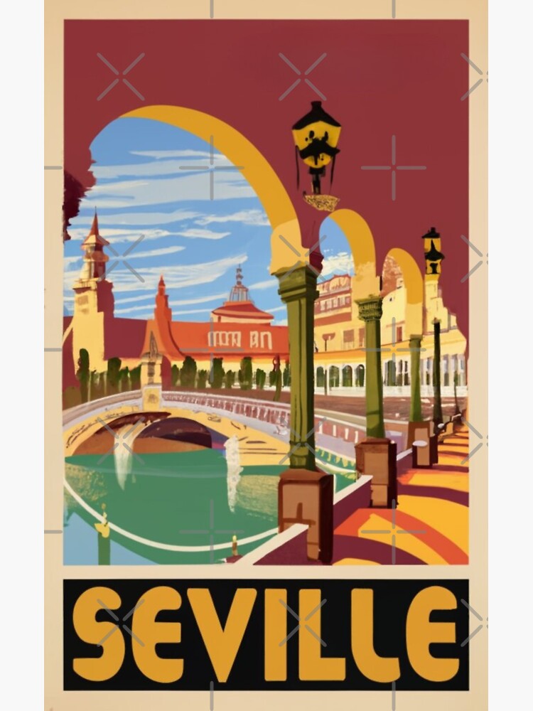 "A Vintage Travel Art of Seville - Spain " Sticker for Sale by ...