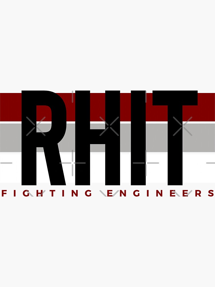 "RHIT fighting engineers" Sticker for Sale by Jadie Barnhart | Redbubble