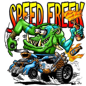 "Speed Freak" Sticker for Sale by paraptorkeet | Redbubble
