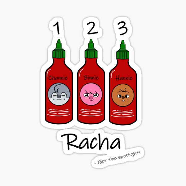 "3racha as Sauce bottles print" Sticker for Sale by sanneenebrant ...
