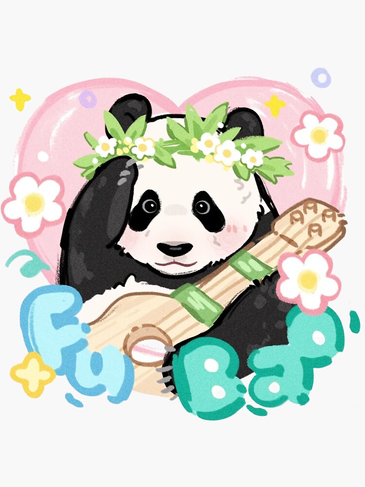 "FuBao - 福宝 - Cute Panda" Sticker for Sale by PandaHaus | Redbubble