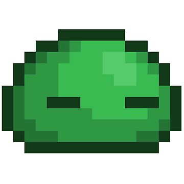 "Sleepy Green Terraria Slime" Sticker for Sale by RellimEloc | Redbubble
