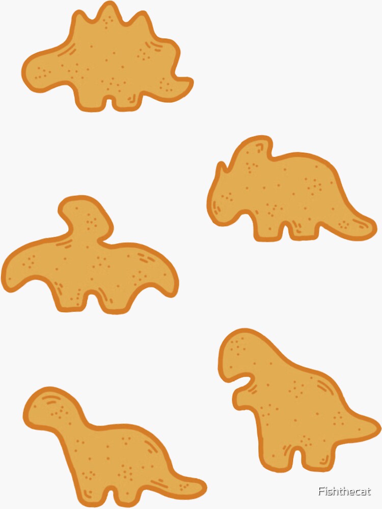 "Dino nuggets sticker pack" Sticker for Sale by Fishthecat | Redbubble