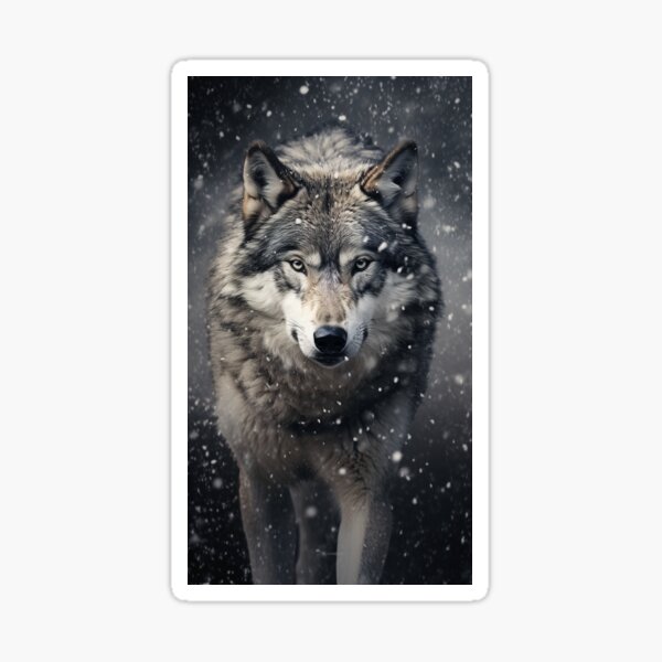 "Wolf with snowflakes " Sticker for Sale by FlyingRaven1 | Redbubble