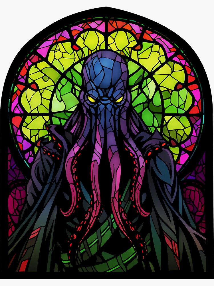 "The Mindflayer of Stained Glass" Sticker for Sale by curiographer ...