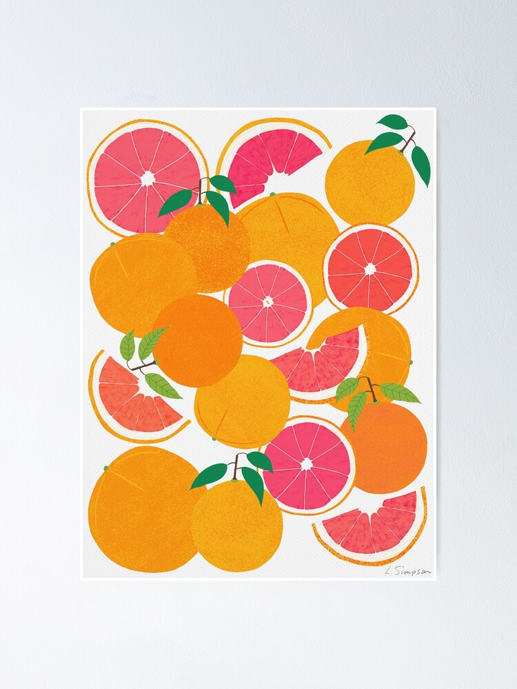"Grapefruit Harvest" Poster for Sale by leannesimpson | Redbubble
