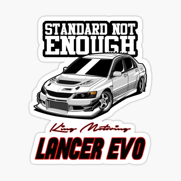 "Mitsubishi Evolution Lancer 8" Sticker for Sale by kingmotoringltd ...