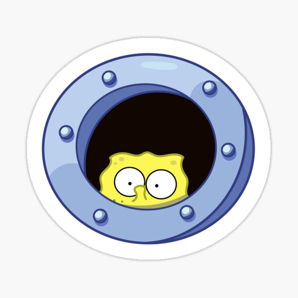 "Frightened SpongeBob Sticker" Sticker for Sale by imnodix | Redbubble