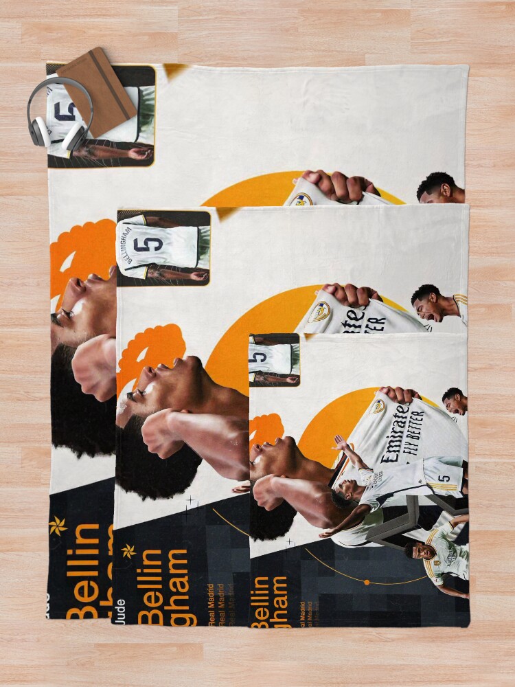 "JUDE BELLINGHAM GOAL CELEBRATION NEW CLUB 2023 2024" Throw Blanket for ...