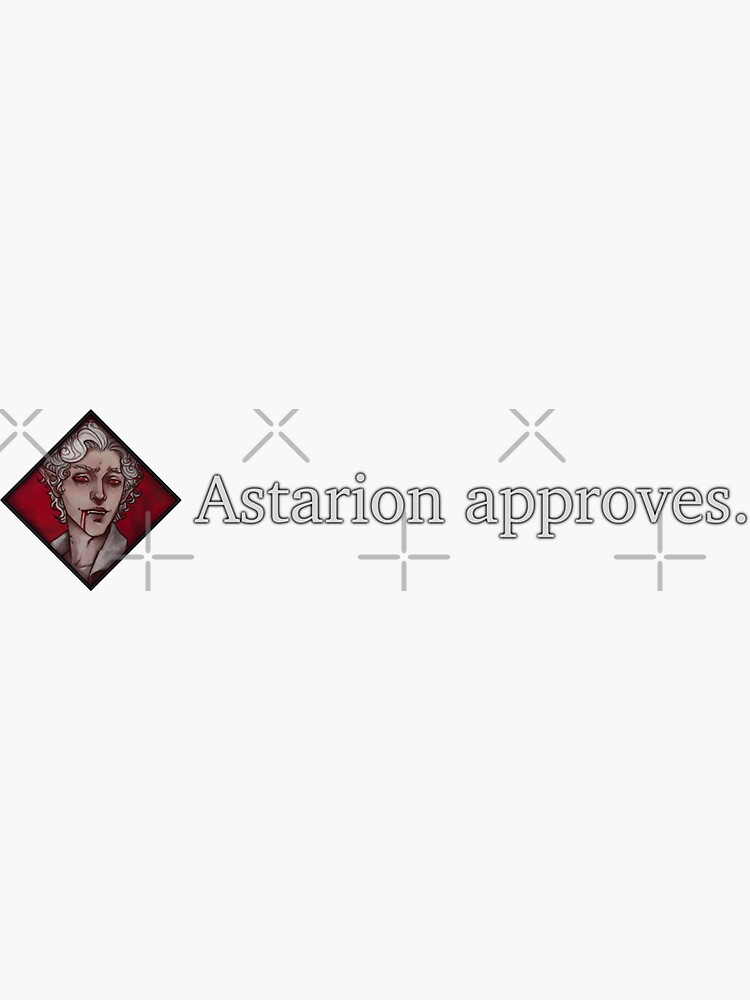 "Astarion approves | Baldur's Gate 3 | BG3" Sticker for Sale by keyvei ...