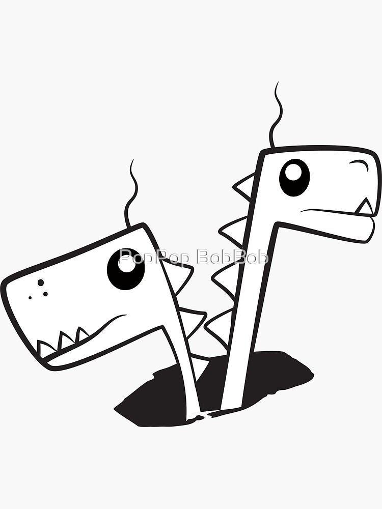 "Cute Baby Dinosaurs - T Rex Raptor Comic Dino" Sticker for Sale by ...