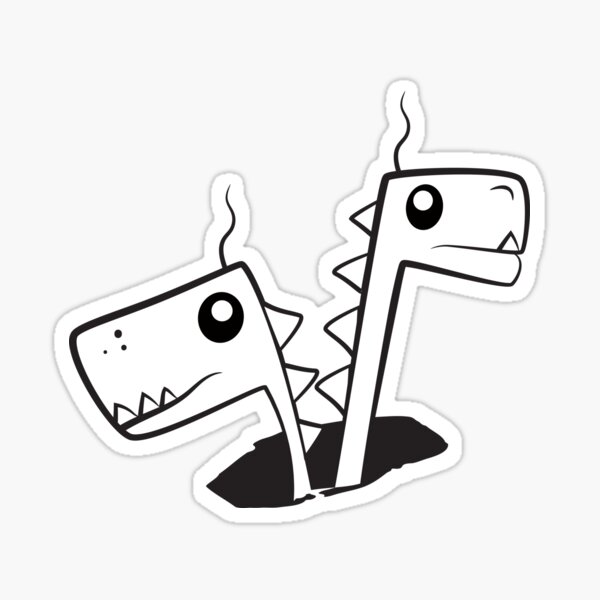 "Cute Baby Dinosaurs - T Rex Raptor Comic Dino" Sticker for Sale by ...