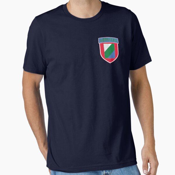 "Italian Region of Abruzzo Flag Shield Sticker T-Shirt 01" Essential T ...