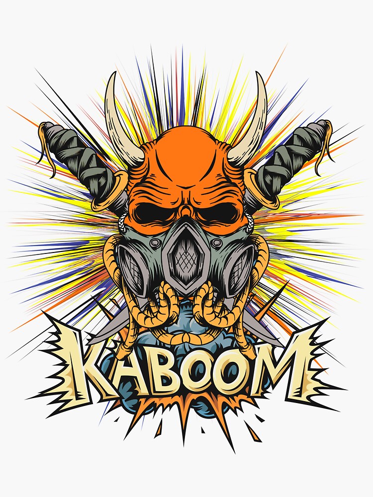 "Apocalyptic samurai - Colorful Kaboom" Sticker for Sale by ...
