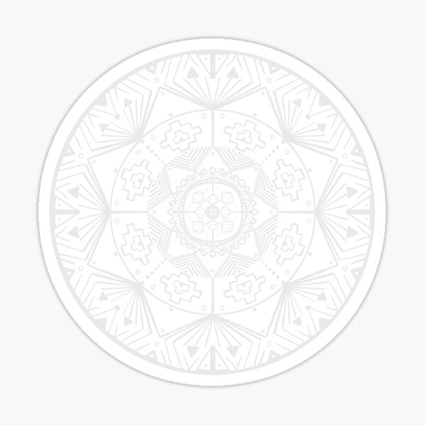"Journey Inward - Southwest Mandala (White variation)" Sticker for Sale ...
