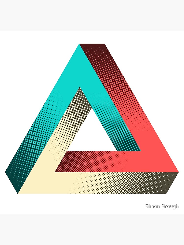 "Impossible Penrose Triangle Illusion Design" Poster for Sale by Simon ...