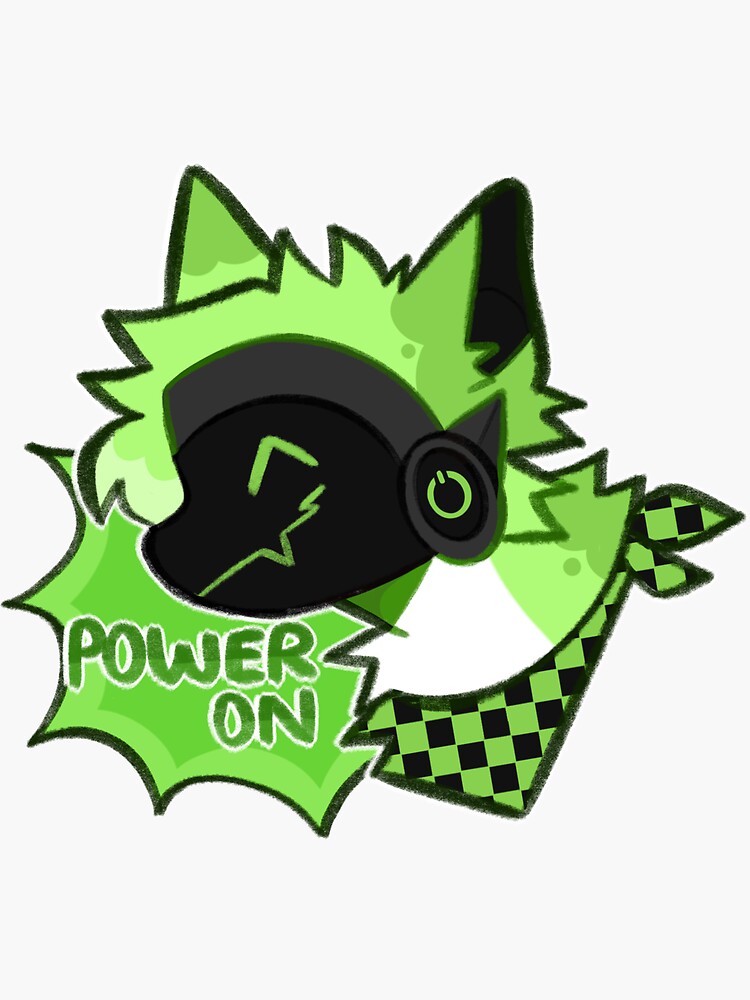 "Power On Protogen" Sticker for Sale by ClawedClown | Redbubble