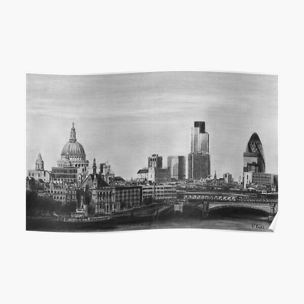 "London Pencil Drawing" Poster for Sale by daverives | Redbubble