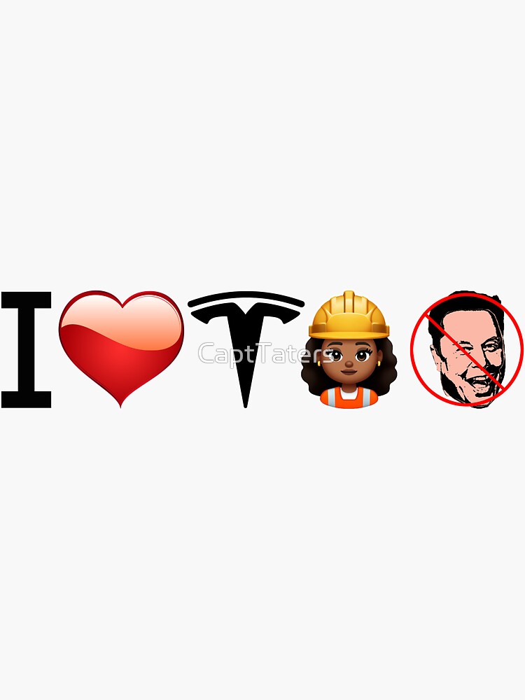 "Tesla Bumper Sticker Anti Elon Musk" Sticker for Sale by CaptTaters ...