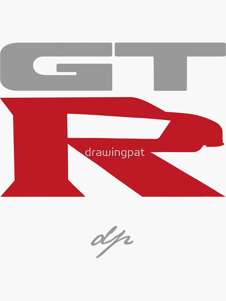 "Nissan R35 GTR - GTR Logo Design" Sticker for Sale by drawingpat ...