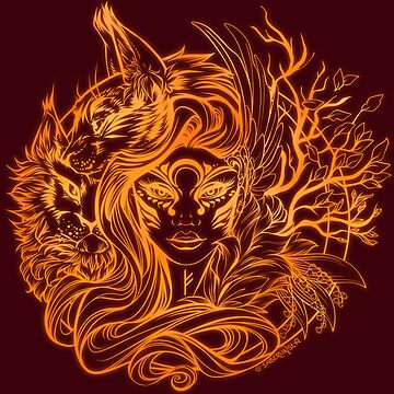 "Freyja Glowing Norse Goddess Crest" Sticker for Sale by Saberlin ...