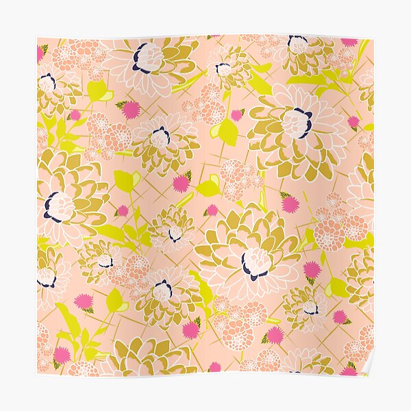 "Energizing spring summer flower garden design " Poster for Sale by ...