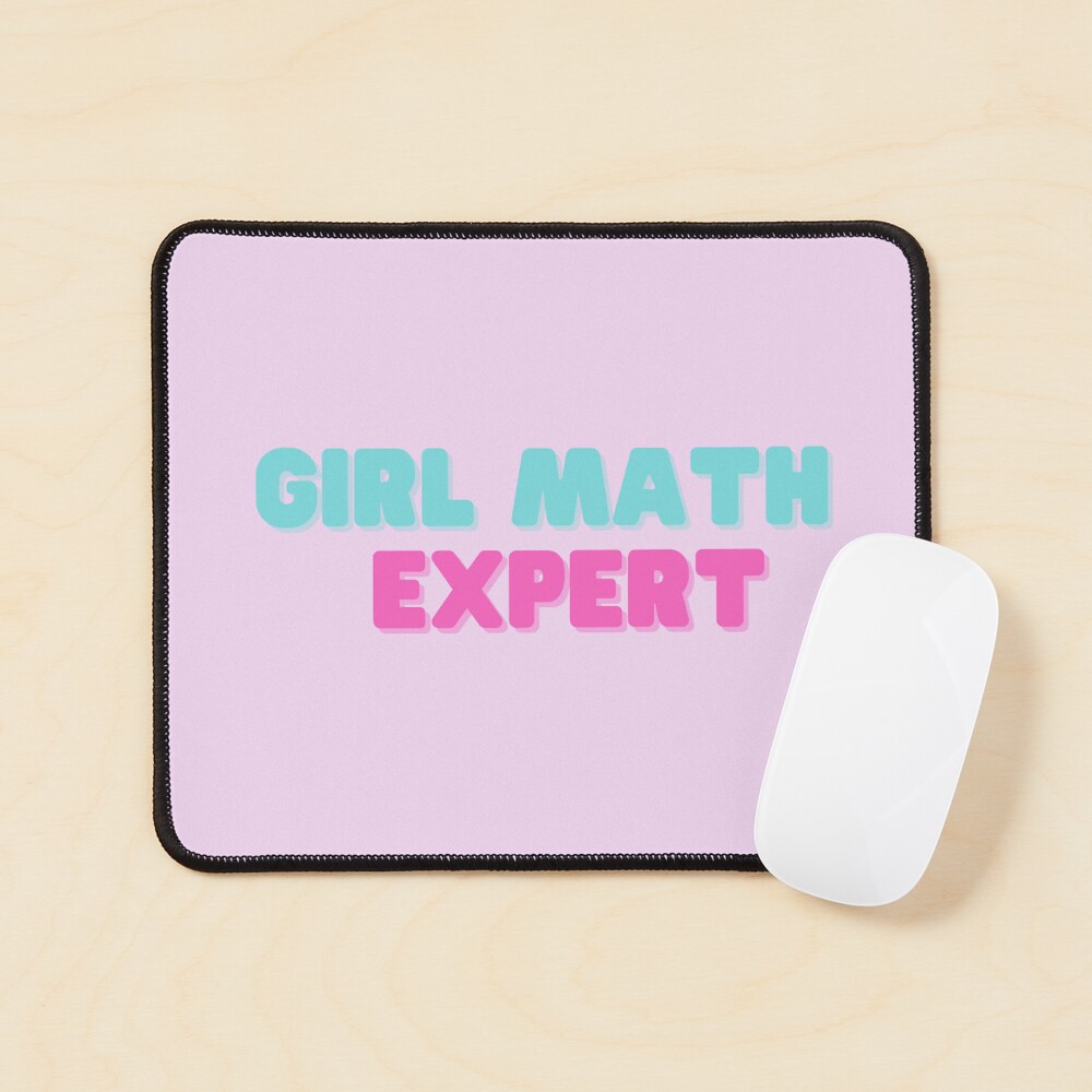 "Girl Math Expert Pink and blue" Sticker for Sale by Neeshki | Redbubble