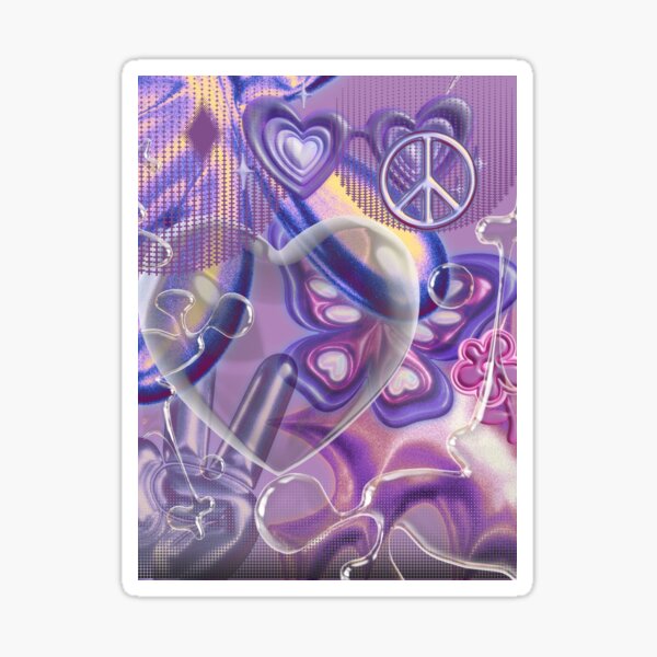"Purple Y2K" Sticker for Sale by laureng- | Redbubble